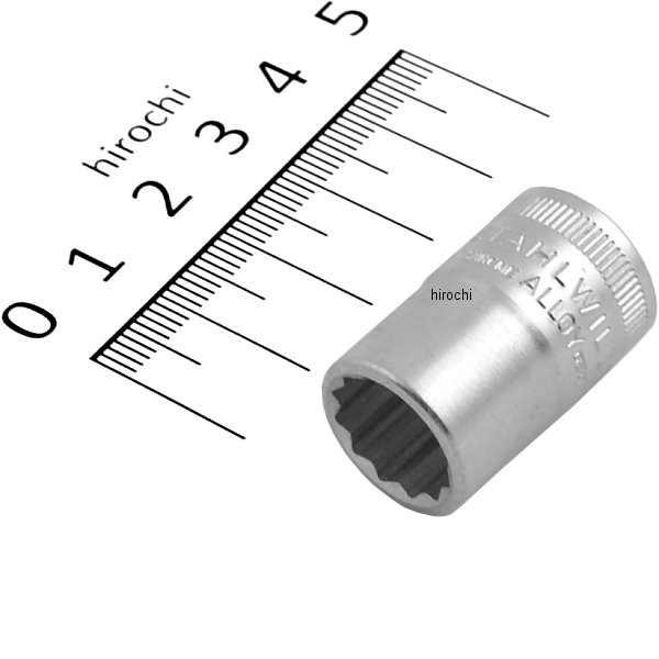 45-12 スタビレー STAHLWILLE 3/8インチsq ソケット (12角)です。AS-DRIVEミリサイズ：12mm全長(L)：28mmソケット部外径(d1)：16.9mm差し込み部外径(d2)：17.5mm深さ(t1)：9.5m...