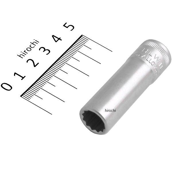 スタビレー 3/8インチsq ディープソケット (12角) 11mmAS-drive(面接触)で、より高品質なHPQシリーズの3/8"SQディープソケット。12ポイントタイプ。サイズ：11mm全長(L)：54mmソケット部外径(d1)：15...