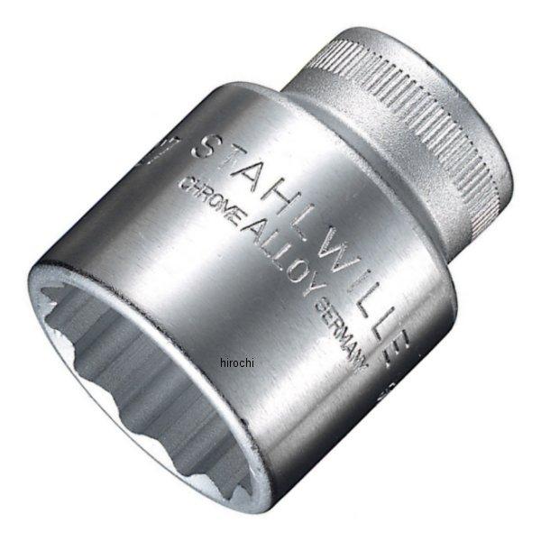 50-17 スタビレー STAHLWILLE 1/2インチsq ソケット (12角)です。サイズ(mm)：17全長(L；mm)：38ソケット部外径(d1；mm)：24差込部外径(d2；mm)：23.7深さ(t；mm)：20.5質量(g)：6...
