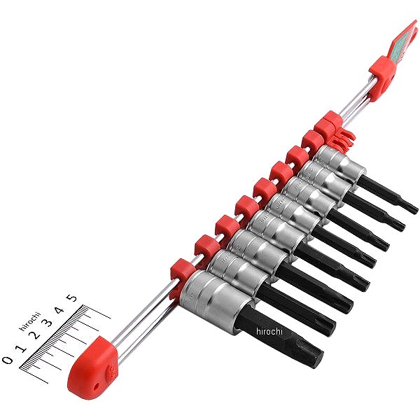 9.5sq.T型トルクスビットソケットセット(8コ組)T型トルクスビットソケット：BT3-T20、T25、T27、T30、T40、T45、T50、T55ソケットホルダー10コ用：EHB310TBT308T-KC楽天 JP店　
