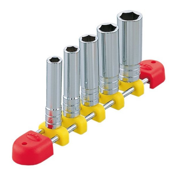 6.3sq.ディープソケットセット(5コ組)ディープソケット(6角)：B2L-07、08、10、12、14ソケットホルダー 5コ用：EHB205TB2L05-KC楽天 JP店　