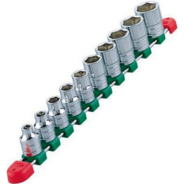 12.7sq.ソケットセット(10コ組)ソケット(6角)：B4-08、10、12、13、14、17、19、21、22、24ソケットホルダー 10コ用：EHB410TB410E-KC楽天 JP店　