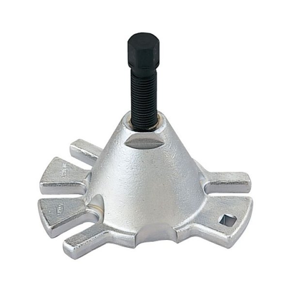 スライドハンマプラー用ハブプラー(4穴・5穴用)適用ハブ PCD100mmから140mmボルトM14以下アクスルシャフト引抜き、ブレーキドラム引抜き、ドライブシャフト押出し。これひとつで4穴5穴共用。9.5sq.差込角と二面幅27mmを設け...
