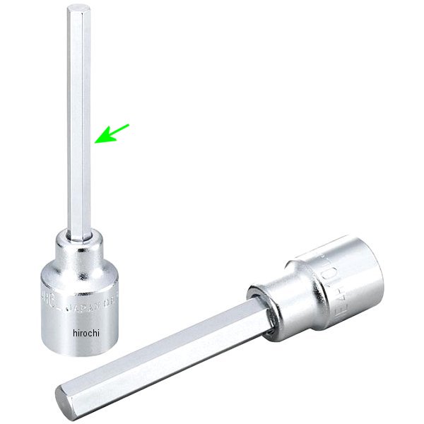 ロングヘキサゴンソケット 対辺 6mm 長さ 100mm 差込角 12.7mm (1/2インチ) 4H-06L楽天 JP店
