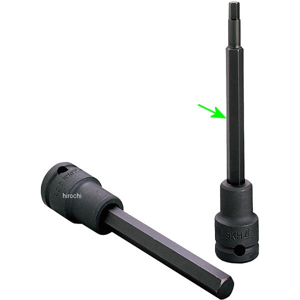 ロングヘキサゴンソケット(強力タイプ) 対辺 4mm 長さ 100mm 差込角 9.5mm (3/8インチ) 3KH-04L楽天 JP店