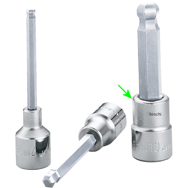 ボールポイントヘキサゴンソケット 対辺 10mm 長さ 75mm 差込角 9.5mm (3/8インチ) 3BH-10楽天 JP店