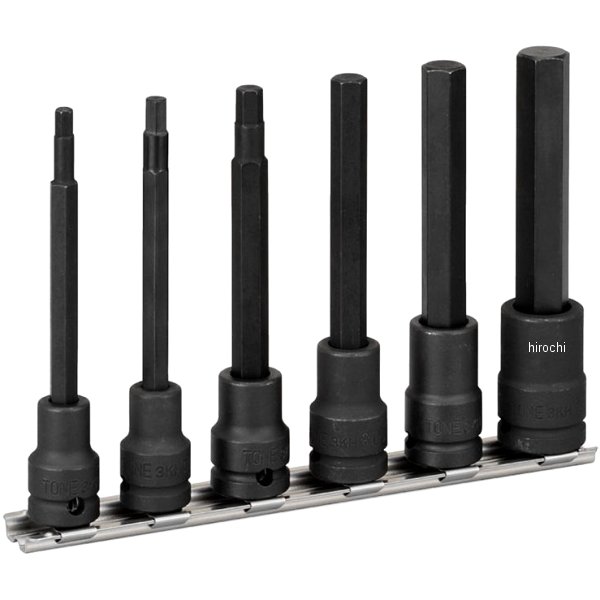 ロングヘキサゴンソケットセット(強力タイプ、ホルダー付) 差込角 9.5mm (3/8インチ) (セット内容)3KH- 04L、05L、06L、08L、10L、12L ソケットホルダー付(6 個タイプ)SH306HKH306L楽天 JP店