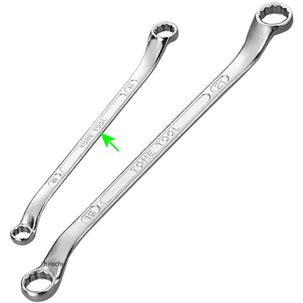 ロングメカニック めがねレンチ (45°×10°) 両口 対辺 12-14mm 長さ 219mm M44-1214楽天 JP店