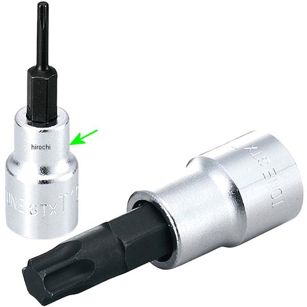 トルクスソケット(強力タイプ) T10 長さ 55mm 差込角 9.5mm (3/8インチ) 3TX-T10楽天 JP店