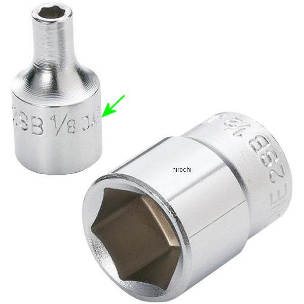 ソケット(6角) インチ 対辺 1/8インチ 長さ 22mm 差込角 6.35mm (1/4インチ) 2SB-04楽天 JP店