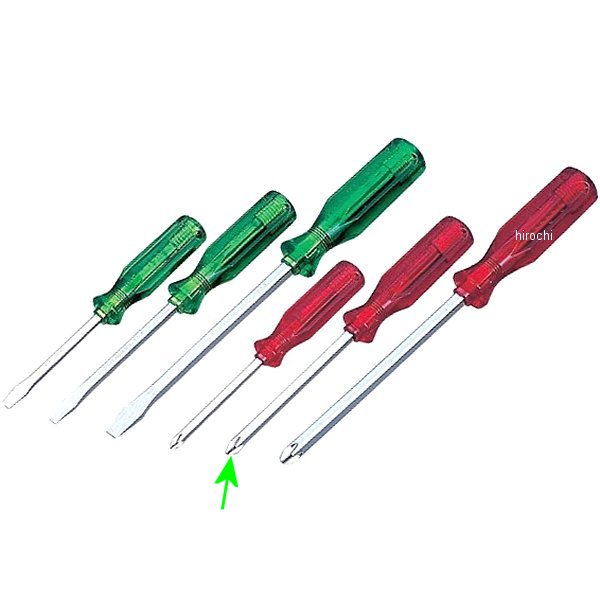 貫通ドライバー (+) No.2 長さ 100mm 赤KPD-002楽天 JP店