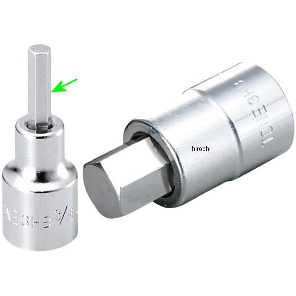 ヘキサゴンソケット インチ 対辺 3/16インチ 長さ 45mm 差込角 9.5mm (3/8インチ) 3HB-06楽天 JP店