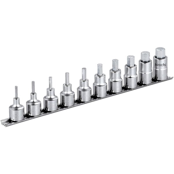 ヘキサゴンソケットセット(ホルダー付) インチ 差込角 12.7mm (1/2インチ) (セット内容)4HB- 04(1/8)、05(5/32)、06(3/16)、07(7/32)、08(1/4)、10(5/16)、12(3/8)、14(7...