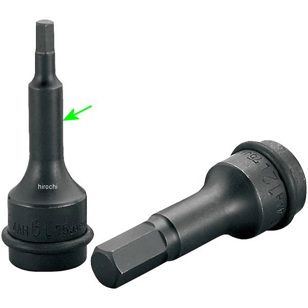 インパクト用 セミロングヘキサゴンソケット 対辺 6mm 長さ 75mm 差込角 12.7mm (1/2インチ) 4AH-06L75楽天 JP店