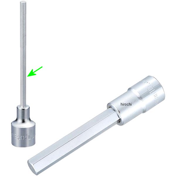 ロングヘキサゴンソケット 対辺 4mm 長さ 100mm 差込角 9.5mm (3/8インチ) 3H-04L楽天 JP店