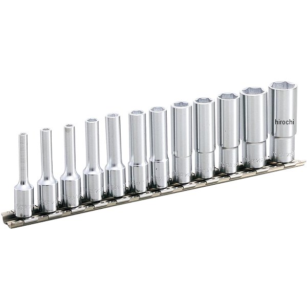 ディープソケットセット(6角・ホルダー付) インチ 差込角 6.35mm (1/4インチ) (セット内容)2SB- 04L(1/8)、05L(5/32)、06L(3/16)、07L(7/32)、08L(1/4)、09L(9/32)、10L(...