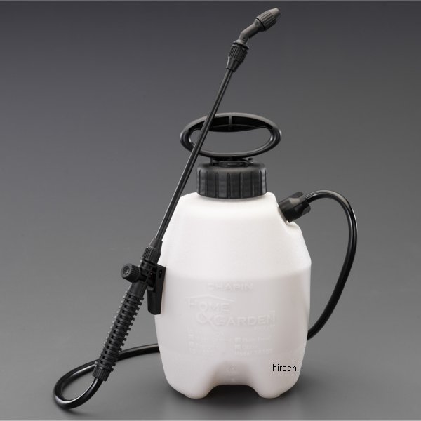 ホース長：900mmノズル長：250mm材質：タンク：ポリエチレン、ノズル：ポリマー容量：3.8Lサイズ(mm)：φ190X330(H)重量：720g加圧式スプレー噴霧、噴射調整可能タンク内フィルター付000012261126　