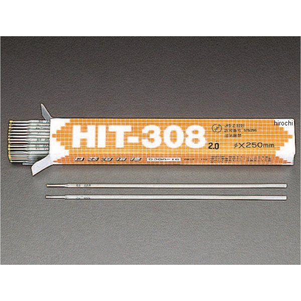 用途：SUS304同士の共金熔接。全長：250mm線径：φ2.0mm内容量：1kgスパッタの飛ばない熔接棒19Cr-9Niオーステナイト溶着金属を得る作業性に優れた熔接棒です。ステンレス鋼中で最も広く使用されています。000012010557　