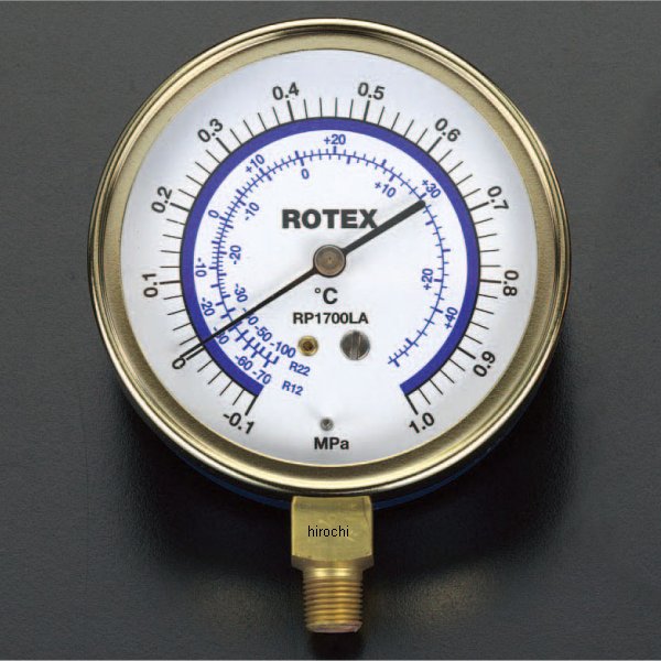 ゲージ径：φ80mm取付ねじ：1/8"NPT圧力範囲：-0.1から1.0MPaゼロ調整ねじ付文字盤が大きく圧力目盛が読み取りやすくなっております。000012045029　