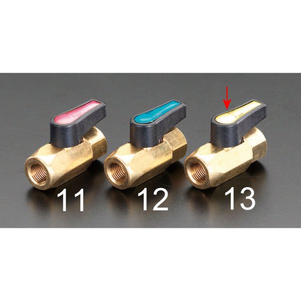 接続径：1/8"NPTX1/8"NPT耐圧：5.0MPa使用圧力：全開：4.5MPa、半開：3.0MPaハンドルカラー：黄000012072901　