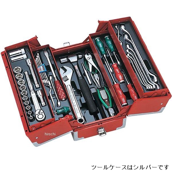 ツールセット(シルバー) オートメカニック用 (セット内容)ソケット(6 角) 4S- 08、10、12、13、14、17、19、21、22、24 プラグソケット(6角・マグネット付) 4P- 16、20.8 ラチェットハンドル(ホールドタ...