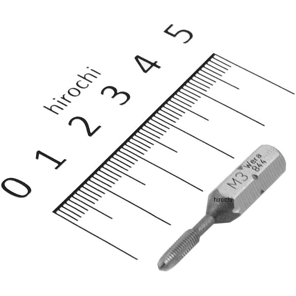 ●タップサイズ…M3×0.5●全長…33mm●六角対辺…1/4”（6.35mm）●材質…HSS●重量…4g電気ドリルと使用できます。000012214487　