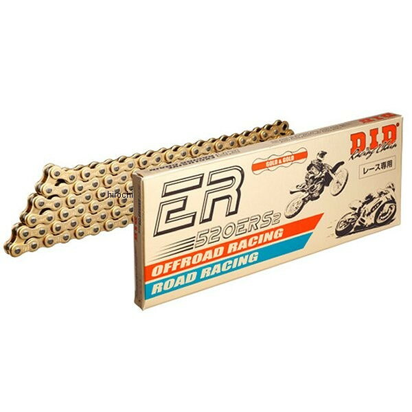 D.I.D 大同工業 チェーン 415ERZ レース用 ERシリーズチェーンサイズ:415リンク数:(88L)ジョイントタイプ:RJ(クリップ)カラー:ゴールドMOTO3に対応したレース用ノンシールチェーン。ミニバイクレース等420サイズか...