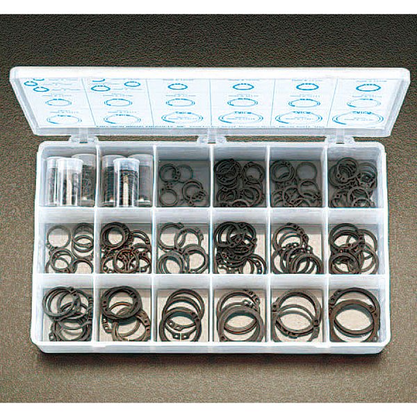 材質：バネ鋼ケースサイズ：275X165X45mm【セット内容】295点セット軸径（入数）：6mm (25)、8mm(20)、9mm(15)、10mm(20)、11mm(20)、12mm(20)、13mm(10)、14mm(20)、15mm...