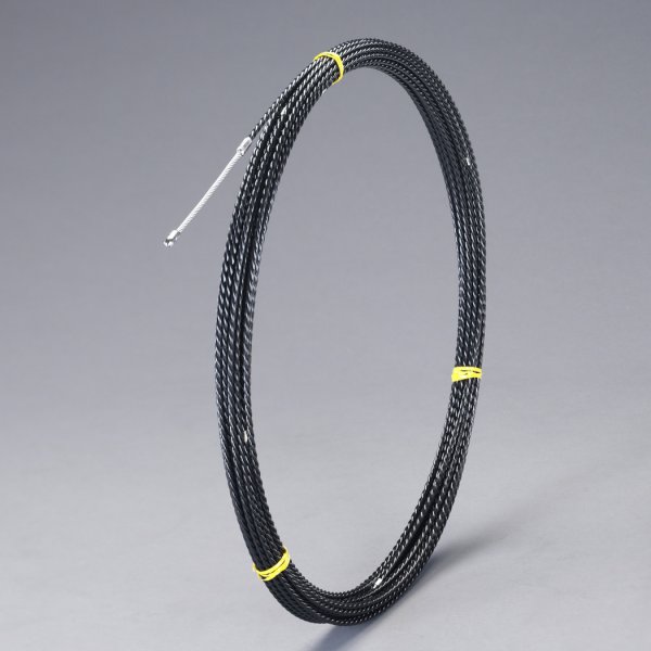 テープサイズ：φ5.7mmX30mリードヘッド穴径：先端：φ5.2mm、末端：φ5.2mmリードヘッド径：先端：φ9mm、末端：φ9mm使用荷重：2.9kN(295kgf)破断荷重：6.4kN(650kgf)材質：ガイドワイヤー：スチール、...