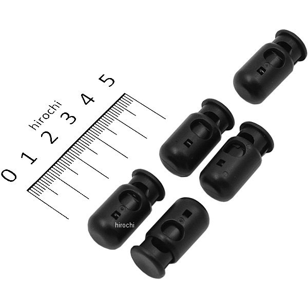 ●材質:ポリアセタール樹脂●用途:1本紐・太紐用●サイズ:φ25×27mm●穴径:5mm●入数:5個スプリングも樹脂でできたコードストッパー検針機対策やサビの気になる用途にもご使用頂けます。000012255000楽天 JP店　