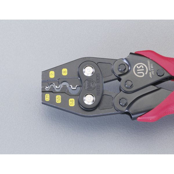 圧着範囲：1.25、2、5.5、8、14mm2全長：243mm裸圧着端子、スリーブ用JIS適応品JISマーク付きなので官公庁指定工事に使用可能000012209120　