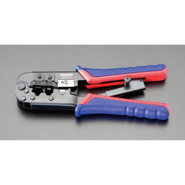 ハンドル：プラスチックスリーブ仕上げ：磨き全長：190mm能力：6P(9.65mm)、8P(11.68mm)電話ケーブルリボンの切断、皮むき、モジュール端子の圧着に。6mm、12mm切断用カッターとケーブル分解用ナイフを装備しています。精密...