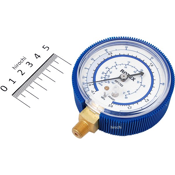 ゲージ径：φ68mm取付ねじ：1/8"NPT適用冷媒：R134a、R404A、R407C圧力範囲：-0.1から2.5MPa(低圧)ゼロ調整ねじ付衝撃防止カバー付000012077039　