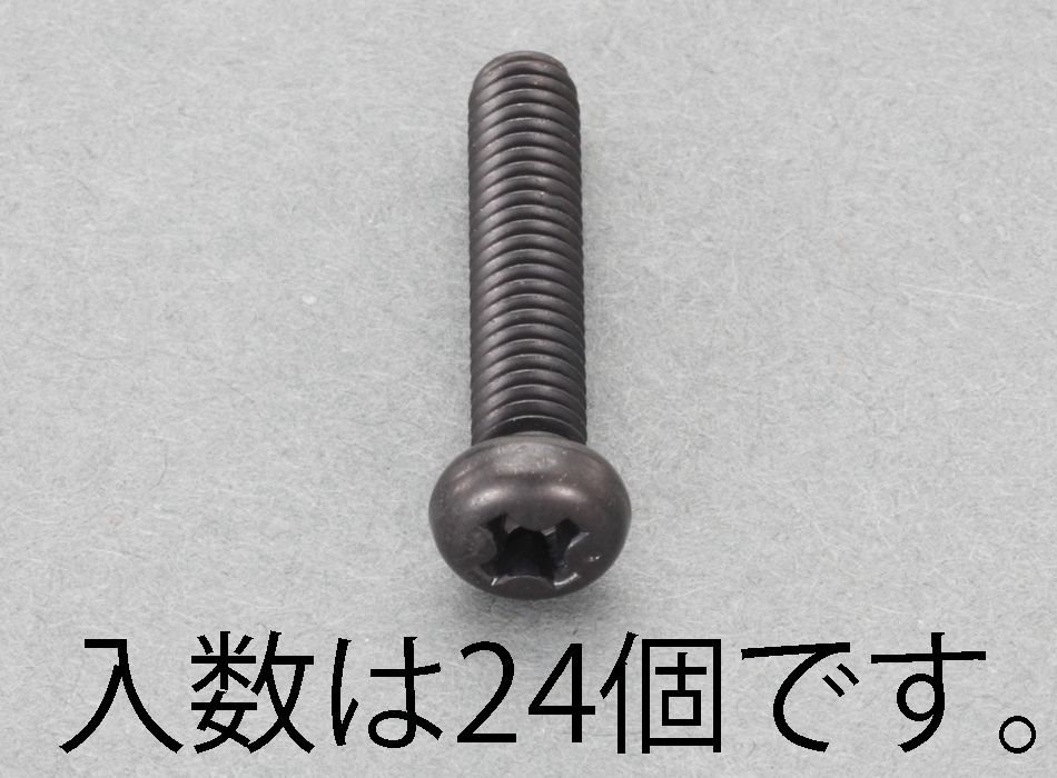 材質：ステンレス(SSブラック仕上げ)サイズ：M3X10入数：24並目ネジ(+)ナベ頭000012265727　