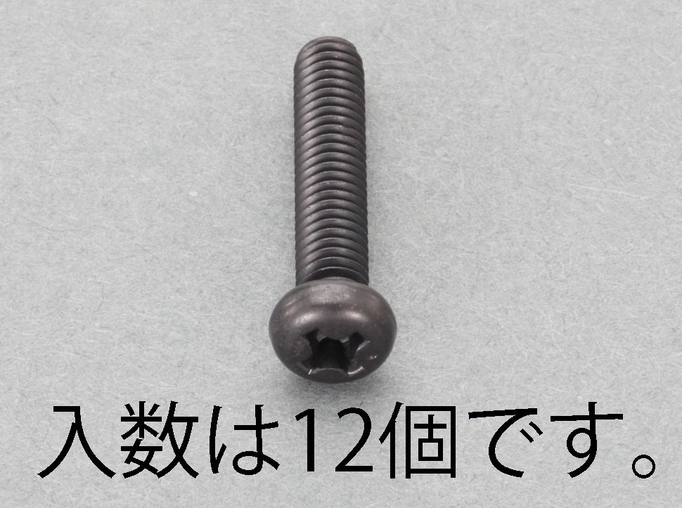 材質：ステンレス(SSブラック仕上げ)サイズ：M4X25入数：12並目ネジ(+)ナベ頭000012265738　