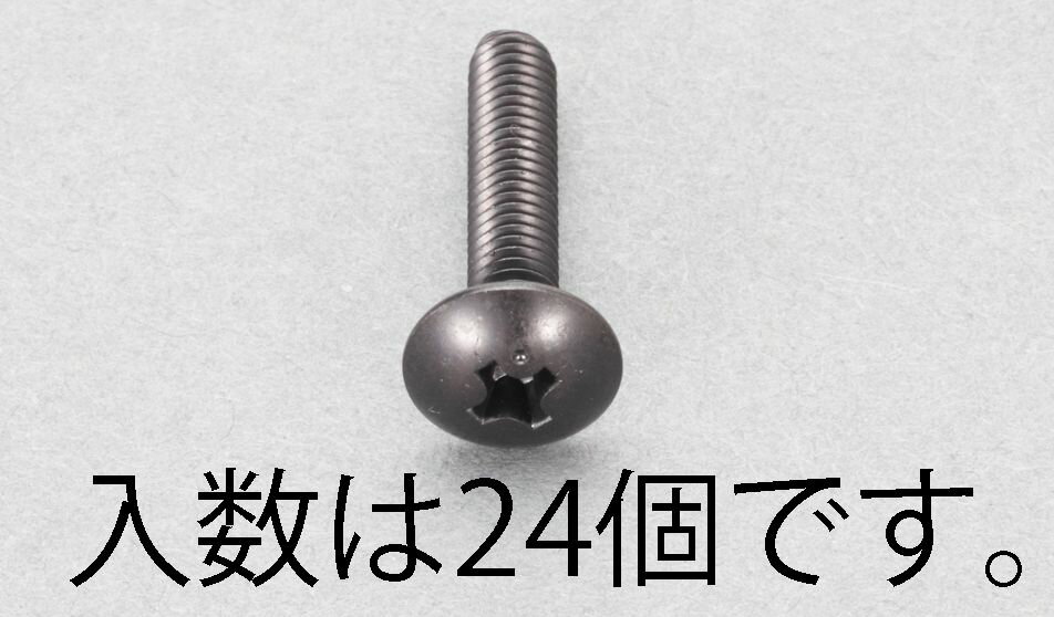 材質：ステンレス(SSブラックメッキ)サイズ：M3X12入数：24並目ねじ(+)トラス頭000012265785　