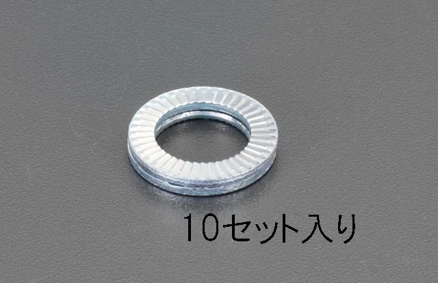 材質：鉄内径：13.0mm外径：19.5mm厚み：2.5mm入数：10セット振動や衝撃によるボルトのゆるみに耐えます。000012093107　