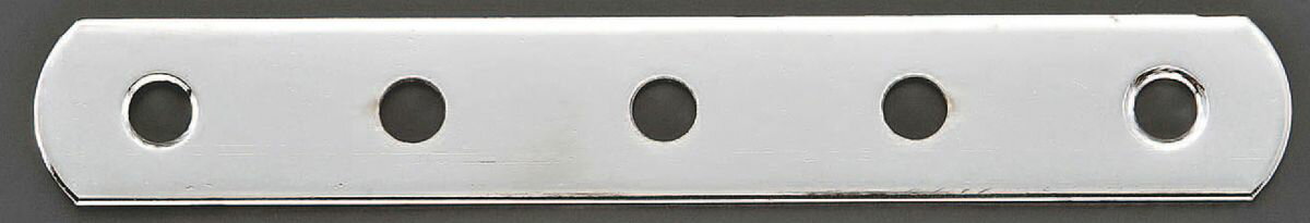 材質：ステンレス(SUS304)幅：19mm厚み：2mm穴径：6.2mm全長：150m穴数：6重量：約46.9g(1個あたり)入数：1個000012221634　
