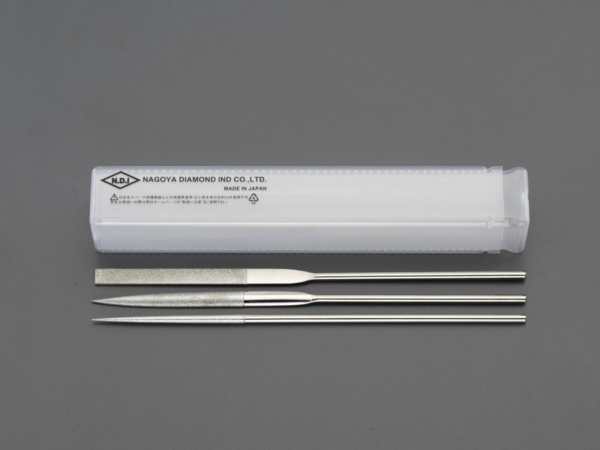 全長：200mm粒度：#400形状：平、半丸、丸幅：8mm、7.7mm、φ4.2mm刃長：70mm軸径：φ4mm刃材質：SKEA826NC-40、EA826ND-40、EA824NE-40のセット000012256529楽天 JP店　