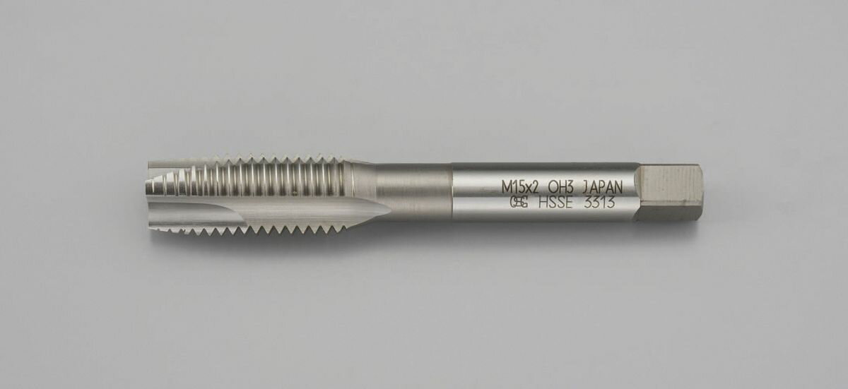 ●材質…高バナジウムハイス(HSSE)●食付…5P●溝数…3●呼び…M3×0.5●全長…46mm●シャンク径…4mm●用途…一般用炭素鋼、合金鋼及び非鉄金属の切り屑がコイル状に連続する被削材に適しています。切りくずを確実に前に押し出すので、...