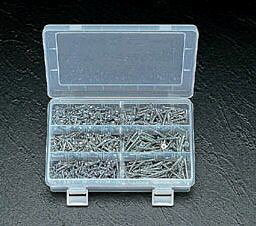 ●(セット内容):頭形状 サイズ（入数）:(+)ナベ4×13mm（150）(+)ナベ4×16mm（120）(+)ナベ4×19mm（100）(+)ナベ4×25mm（80）(+)皿4×30mm（80）(+)皿4×40mm（50）●材質:鉄(三価...