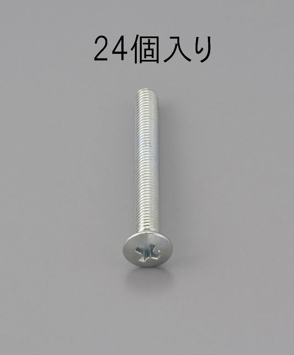 材質：鉄(ユニクロメッキ)頭形状：(+)ナベ頭サイズ：M4X25入数：24個並目ねじ000012221166　