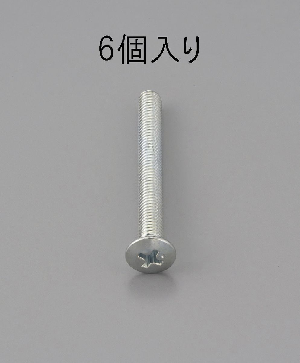 材質：鉄(ユニクロメッキ)頭形状：(+)ナベ頭サイズ：M6X45入数：6個並目ねじ000012221192　