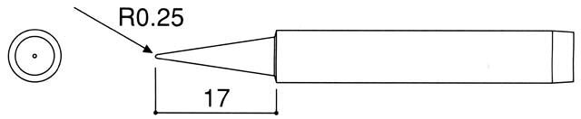●先端サイズ…R0.25mm(旧)EA305E-130、E-130S用交換こて先000012077535　
