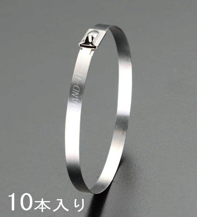 ●厚み:0.25mm●全長:260mm●最大直径:69mm●材質:SUS304●幅:4.6mm結束ツールはEA463F-11、FM-1を使用して下さい。手で締めつけることもできます。入数は10本入りです。000012077807　