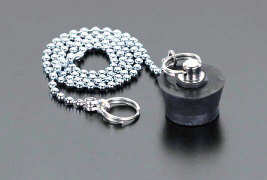 ●材質:NBR、黄銅●ゴム直径:25-30mm●耐熱温度:80°C●くさり長:650mm000012046008　