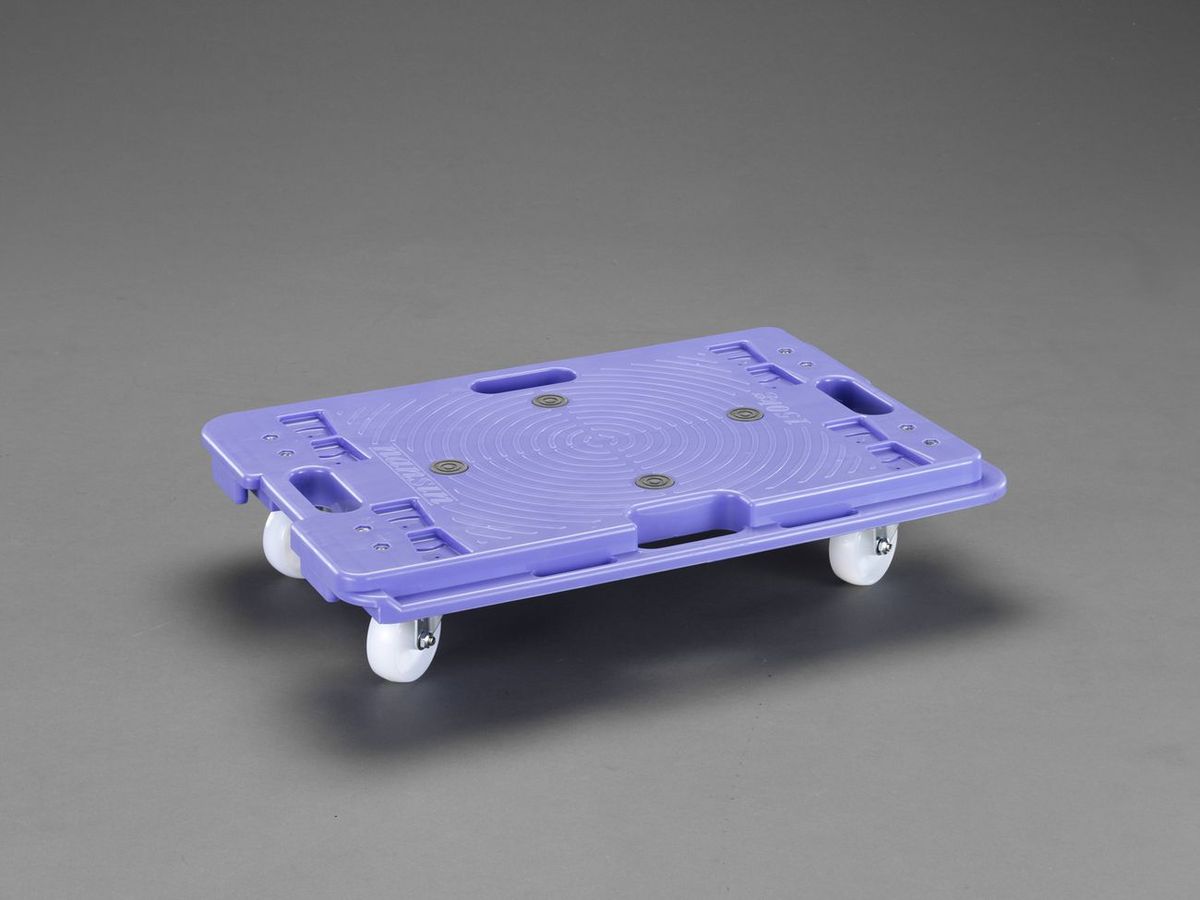 ●積載均等耐荷重:150kg●荷台サイズ:600×400mm●床高さ:120mm●車輪径:75mm(4輪自在)●荷台材質:ポリプロピレン●キャスター:エラストマー●重量:3.4kgすべり止めパット付段積みで省スペース　つめを差込むだけで簡単...