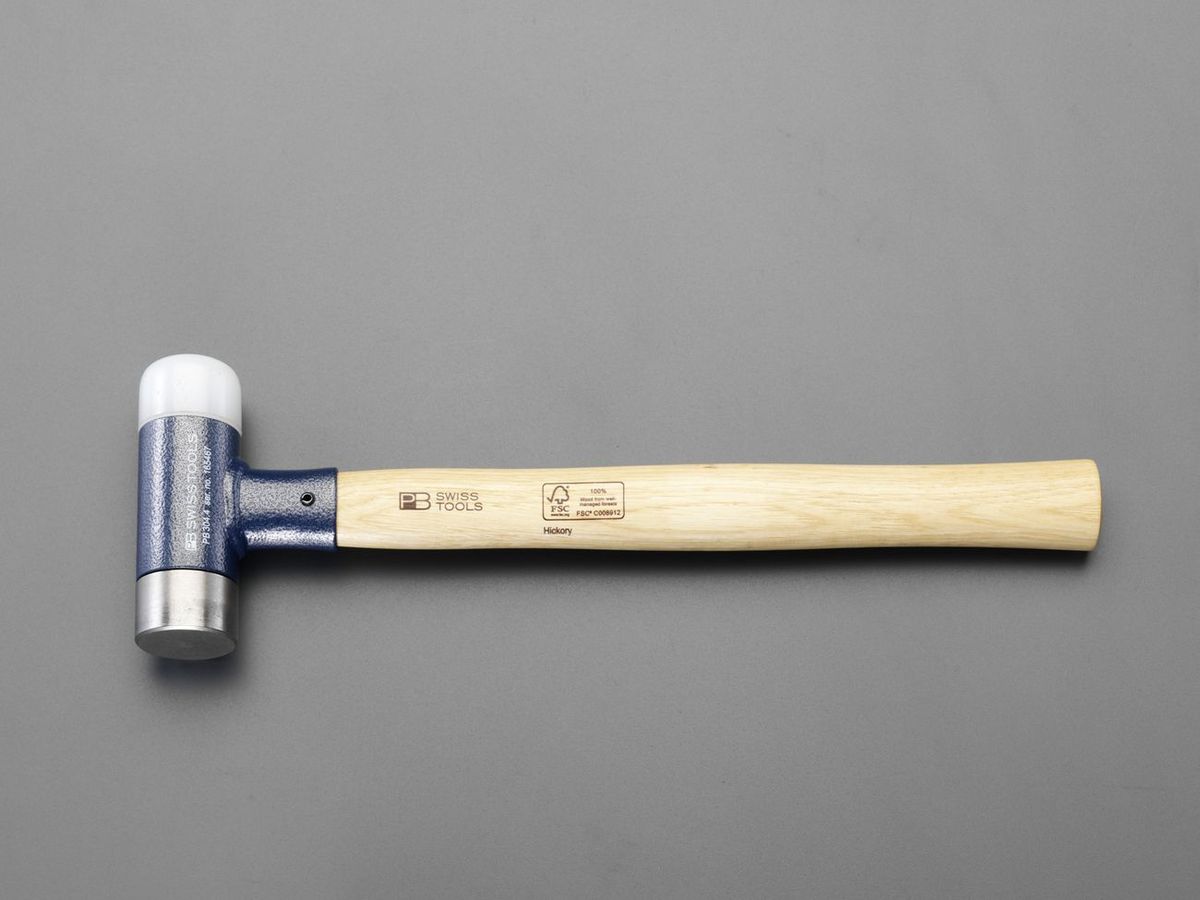 頭径：22mm頭長：75mm全長：270mm全重量：175g材質：ヘッド：スチール(平型)/ナイロン(円型)、柄：ヒッコリー替ヘッド：EA570AC-22、AE-22反動を吸収する特殊システムにより、100%強力なインパクトを与えます。柔ら...