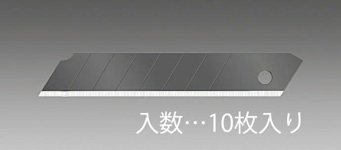 材質：SK120全長：100mm刃幅：18mm刃厚：0.5mm重量：6g/1枚あたり重量（ケース含）：80g入数：10枚入りカッター替刃　L型　黒色刃欠けに強い鋭角刃000012226195　