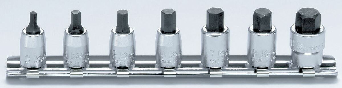 ●(セット内容)…7点●差込角…1/4”●対辺…3mm、4mm、5mm、6mm、7mm、8mm、10mm●ソケット全長…25mm●レール長さ…150mm000012253551楽天 JP店　